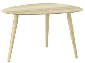 Odkládací stolek Play Trioval z dubového masivu- Ø75 Rozměry:: 75x50cm, typ dřeva:: přírodní dub