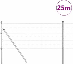 Euro plotové kotvení 25 x 0,8 m Pozinkovaná ocel Stříbrná 3350510
