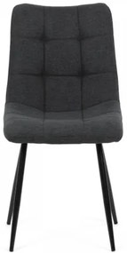 Jídelní židle šedá látka černé kovové nohy DCL-193 GREY2