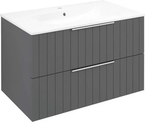 Sapho Cirasa - Umyvadlová skříňka Strip 80x52x46 cm, 2x zásuvka, carina CR801-4141S