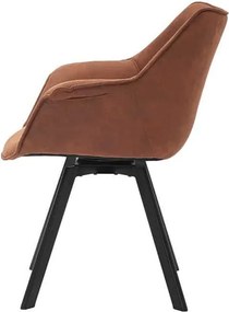 Designová otočná židle Kiara antická hnědá