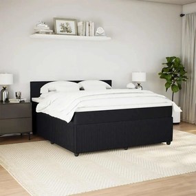 Box spring postel s matrací černá 180x200 cm samet 3290108