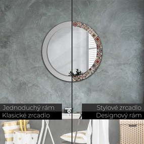 Kulaté zrcadlo s dekorem Turecký vzor fi 80 cm