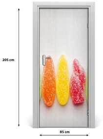 Samolepící fototapeta na dveře barevné želé 85x205 cm