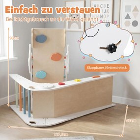 Costway Sada lezeckých trojúhelníků, skládací Montessori lezecká