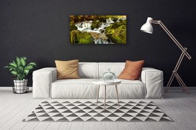 Obraz na plátně Vodopád Skály Příroda 140x70 cm