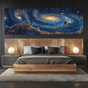 Obraz na plátně - Galaxie Gnosar FeelHappy.cz Velikost obrazu: 210 x 70 cm