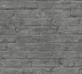 Vliesová tapeta šedé cihly 377476 / Tapety na zeď 37747-6 Industrial (0,53 x 10,05 m) A.S.Création