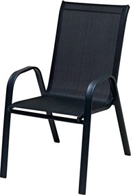 TRENDIE Zahradní židle sada 6ks černé
