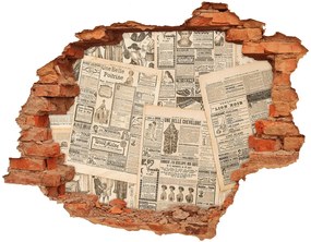 Wallmuralia Fototapeta díra na zeď Staré noviny 90x70 cm