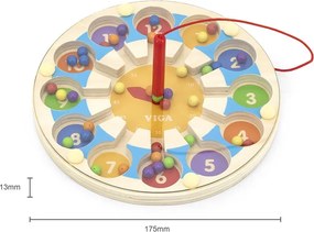 Dřevěný magnetický labyrint Hodiny Viga
