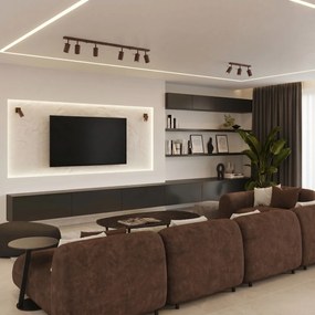 Sollux Lighting Stropní svítidlo RING 6L hnědé