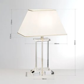 Orion LA 4-1202 - Křišťálová stolní lampa VERONIQUE 1xE27/60W/230V krémová/čirá