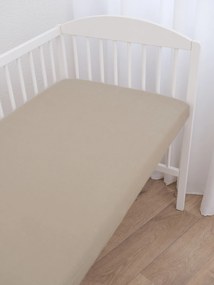 MK Lůžkoviny Jersey prostěradlo do postýlky Classic 60 x 120 cm – šedohnědá