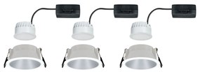 Paulmann 93410 LED Cole, set bodovek v bílo-stříbrné úpravě, 3x6,5W LED 2700K tříkrokové stmívání, prům. 8,8cm, IP44