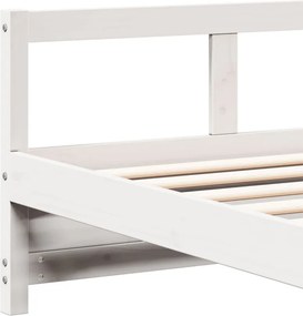 Válenda s matrací bílá 90 x 200 cm masivní borovice 3321051