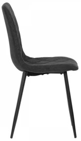Jídelní židle černá látka, nohy černý kov CT-283 BK2