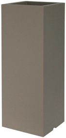 Plust - Designový květináč KUBE HIGH SLIM, 25 x 25 x 70 cm - světle hnědý
