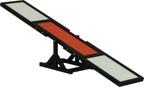 PawHut Agility Kladina pro Psy - Kladina pro Psy - Výcvikové Pomůcky pro Psy - Ošetřená Dřevěná Nklouzavá Bitumenová Plechová Šedá Černá | Aosom