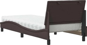 Postel s matrací Hanko tmavě hnědá 90 x 190 cm textil 3310499