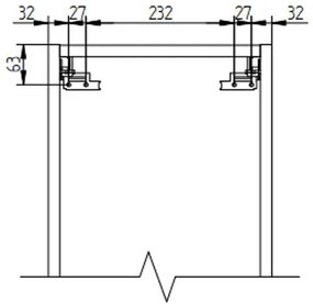 EBS Nevio B Skříňka vysoká s černým úchytem L/P 35 cm, dub Riviera S_NEVIOV35CD