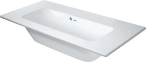Duravit ME by Starck - Umyvadlo 83x40 cm, s přepadem, bez otvoru pro baterii, DuraShield, matná bílá 234283AC60