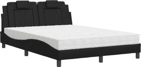 Postel Viana s matrací černá 120 x 200 cm umělá kůže 3208782
