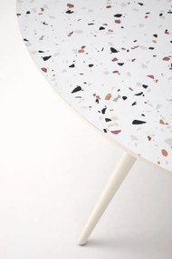 Jídelní stůl Aramis 120 cm terrazzo bílý