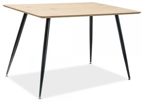 Jídelní stůl Remus 120 x 80 cm / Dub / Černá