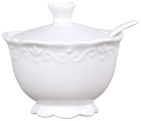 Chic Antique Porcelánová cukřenka Provence, bílá barva, porcelán