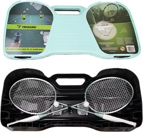Badmintonová sada 4v1 – síť, 2 rakety, míčky, kufr