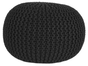 LABEL51 pletený puf GEBREID černý M Color: Black SH-24.062