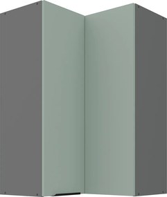 ARIA sa | horní kuchyňská skříňka 60x60 GN-90 2F (90°) rohová s policemi | VYSOKÁ | 60x60 cm | antracit/aquamarine