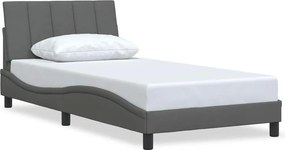 Rám postele bez matrace Hanko tmavě šedá 100 x 200 cm textil 3310371