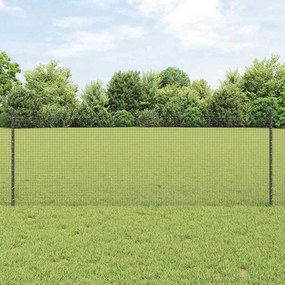 Svařovaná drátěná plotovina s tyčkami 50 x 0,8 m Šedá Síťovina 3336630