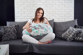 Kojicí polštář BABYMAM PREMIUM - Květy v zahradě mátové