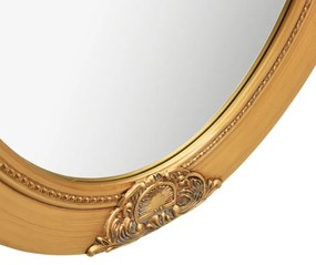 Nástěnné zrcadlo Seall - barokní styl - zlaté | 50x70 cm