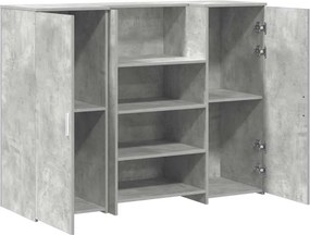Recepční stůl betonově šedý 135x50x103,5 cm kompozitní dřevo 3324190