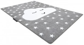 Dywany Łuszczów, Dětský kusový koberec Petit Cloud stars grey, 140x190, šedá, dětský pokoj