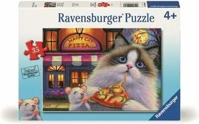 Ravensburger Puzzle:Pizza pro kočku - rozmanitost chutí / 35 dílků / o