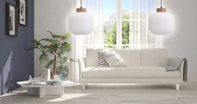 Toolight, závěsné svítidlo skleněné E27 APP1068-CP, bílá, OSW-04401