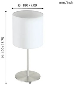 Eglo 31594 - Stolní lampa  PASTERI 1xE27/60W/230V