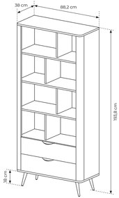 Obývací stěna VERIS B | 3 díly | 478 cm | dub dunin