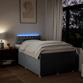 Box spring postel s matrací světle šedá 120x190 cm textil 3288926