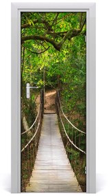 Fototapeta na dveře visací most v lese 85x205 cm