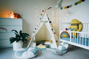 Vigvam design Nature teepee Luna Park, Burgundy - ČTVERCOVÉ BEZ DOPLŇKŮ