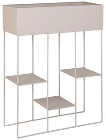 House Nordic Kovový květináč s poličkami RABO béžový 25x60x80 cm 9201010