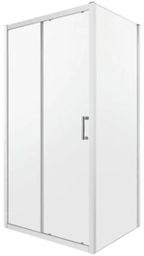 Novoterm Obdélníkový sprchový kout NV-Zoom 100x80 chrom/transparent - bez vaničky
