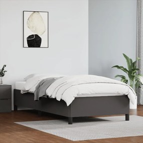 Rám postele šedý 90 x 190 cm umělá kůže