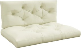 Outsunny Sada 2 sedacích a opěrných polštářů pro zahradní lavici, loveseat, 2-místnou paletovou pohovku Vysoký komfort rozměry 120D x 80Š x 12V cm Po…